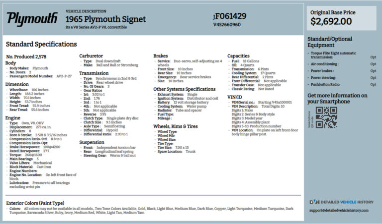 Classic Lincoln Window Sticker by VIN Number Lookup