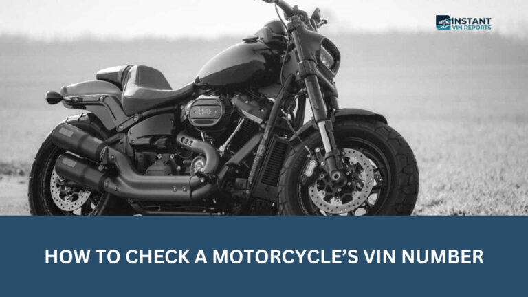 How to Check a Motorcycle's VIN Number (Full Guide)