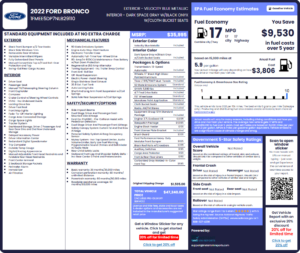 Ford Window Stickers Lookup by VIN